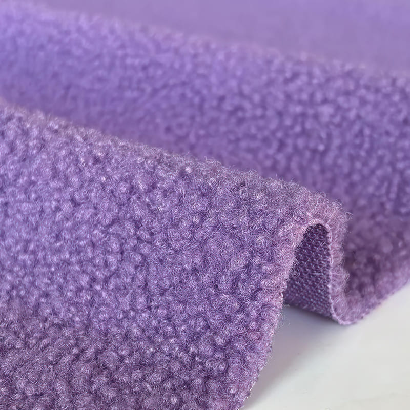 Purple Boucle Fabric - 100% Polyester Plush Texture – Boucle Fabric Store